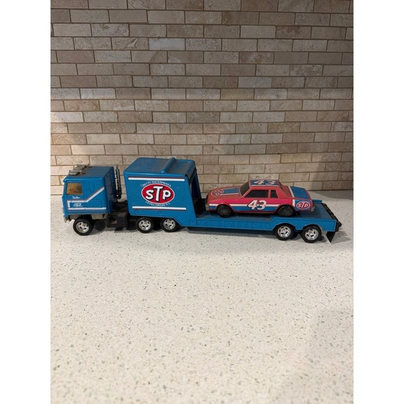 Toys | Vintage Die Cast Ertle Co Car Hauler Trailer Car | Poshmark